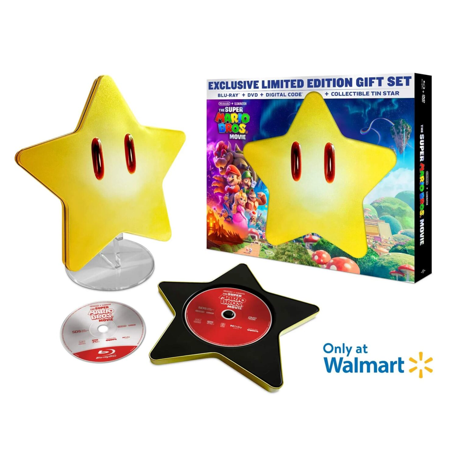 The Super Mario Bros. Movie Blu-ray - Tin Star Gift Set (Walmart ...