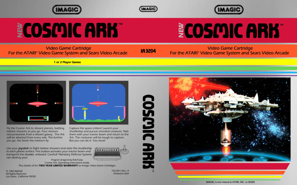 (Atari 2600) Cosmic Ark box art | 2023 – 2024 Comic Con Dates