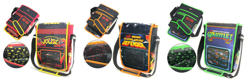 Midway Arcade Classic Game Messenger Bag - Joust, Defender, Gauntlet ...